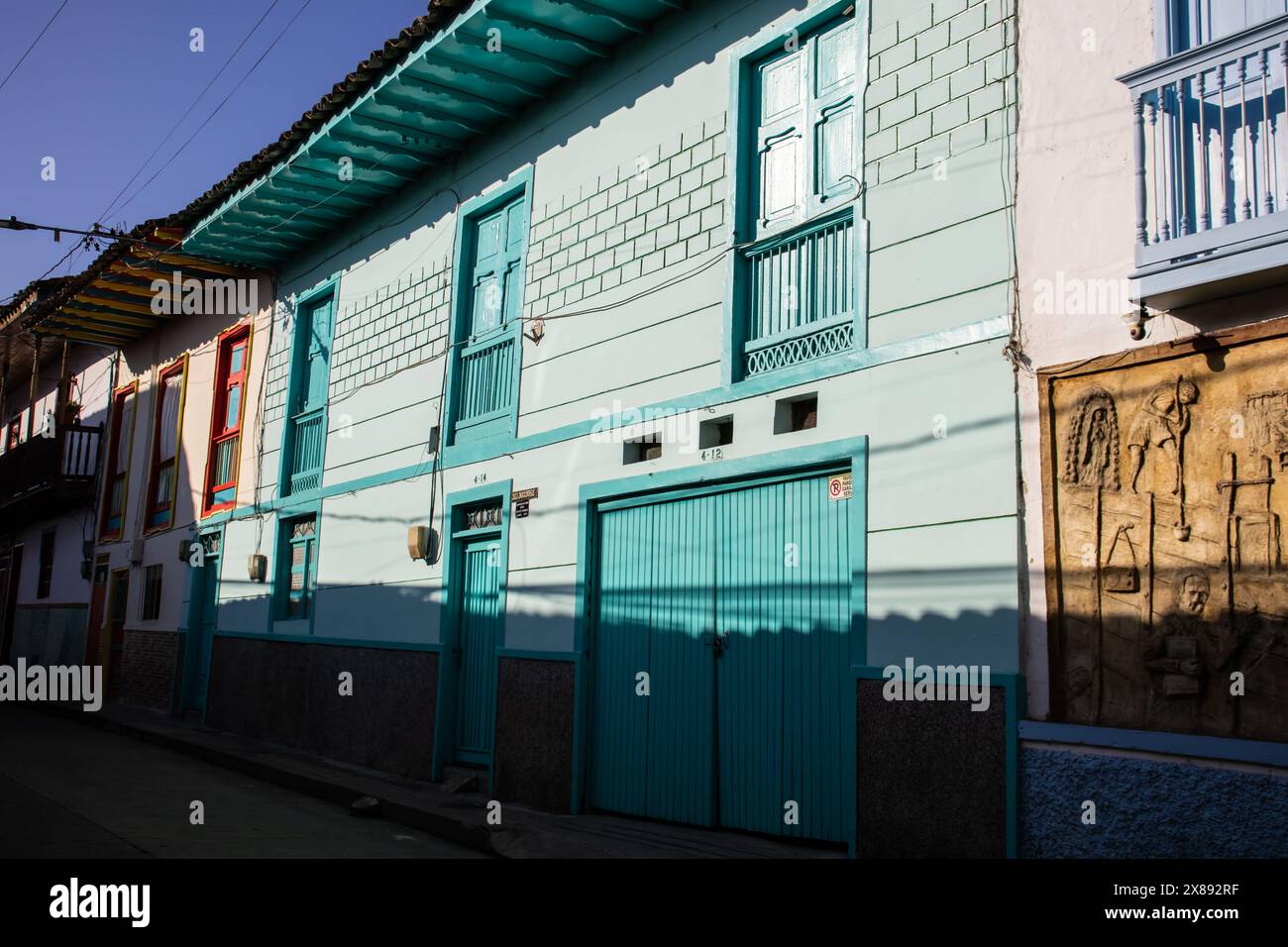 SALAMINA, COLOMBIA - JANUARY 14, 2024: Beautiful streets at the ...