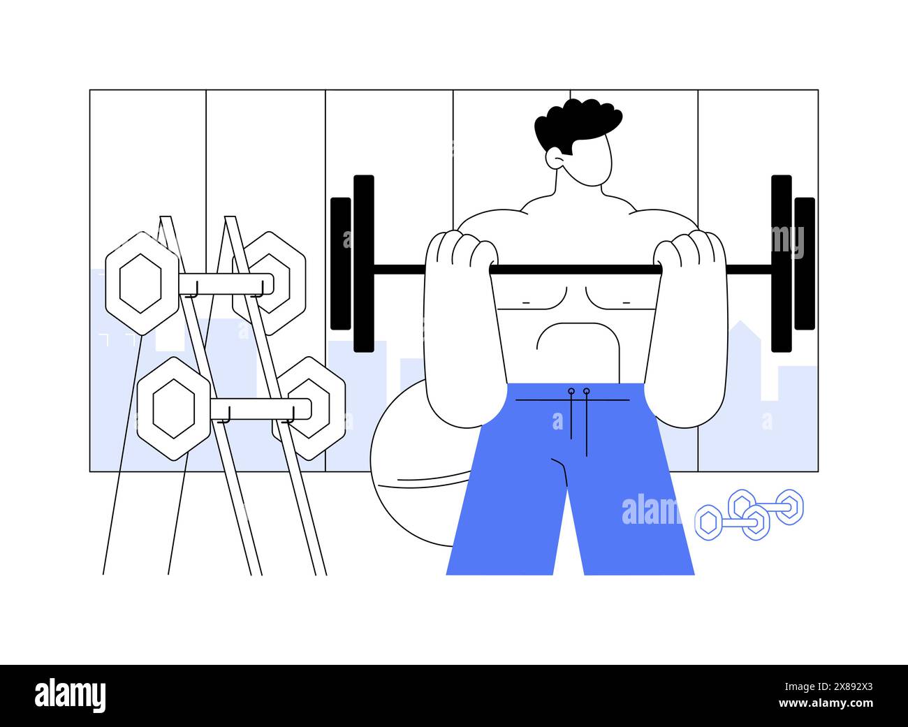 Weight lifting isolated cartoon vector illustrations Stock Vector Image ...