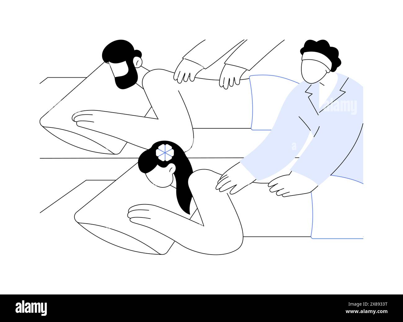 Couple massage isolated cartoon vector illustrations Stock Vector Image & Art - Alamy