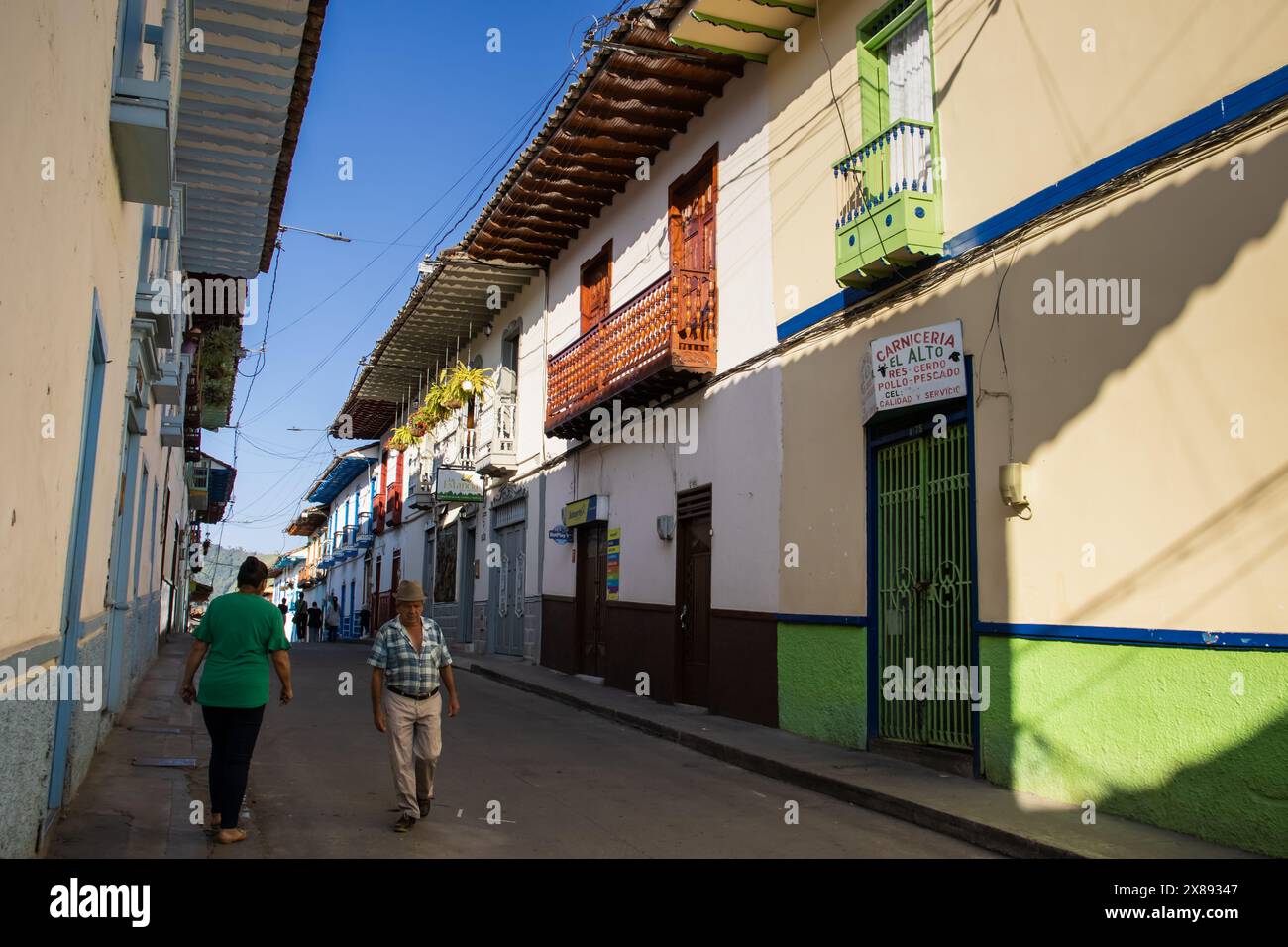 SALAMINA, COLOMBIA - JANUARY 14, 2024: Beautiful streets at the ...