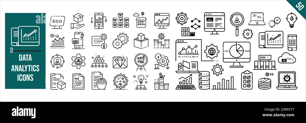 Icon set. icon collection, Editable stroke, Vector illustration Stock ...