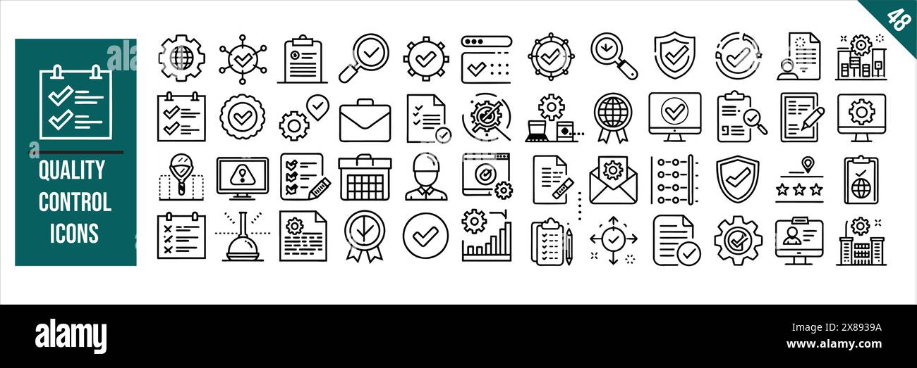 Icon set. icon collection, Editable stroke, Vector illustration Stock Vector Image & Art - Alamy