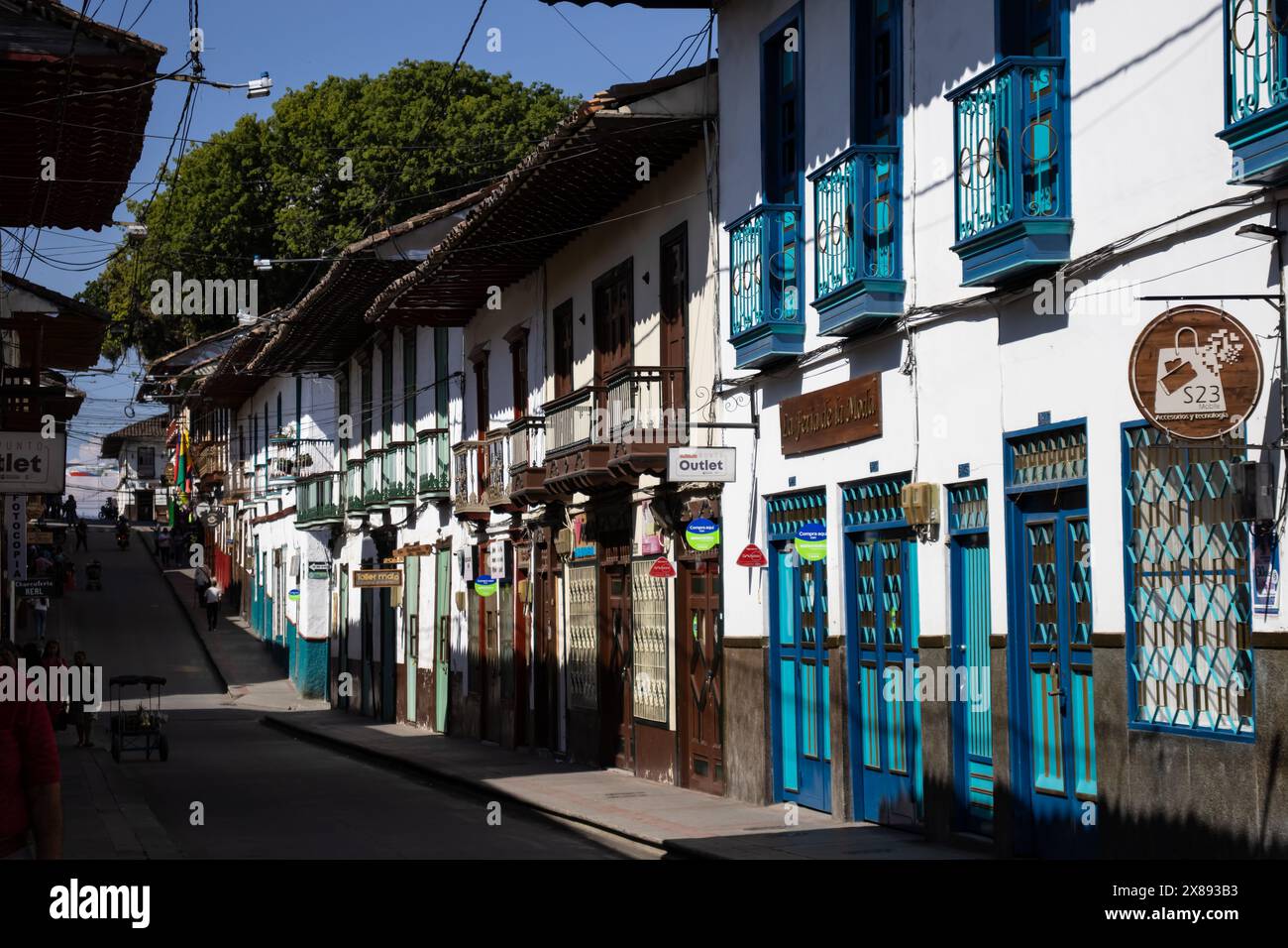 SALAMINA, COLOMBIA - JANUARY 14, 2024: Beautiful streets at the ...