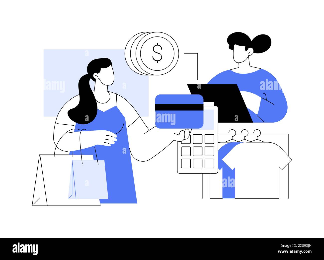 Paying for purchase isolated cartoon vector illustrations Stock Vector ...