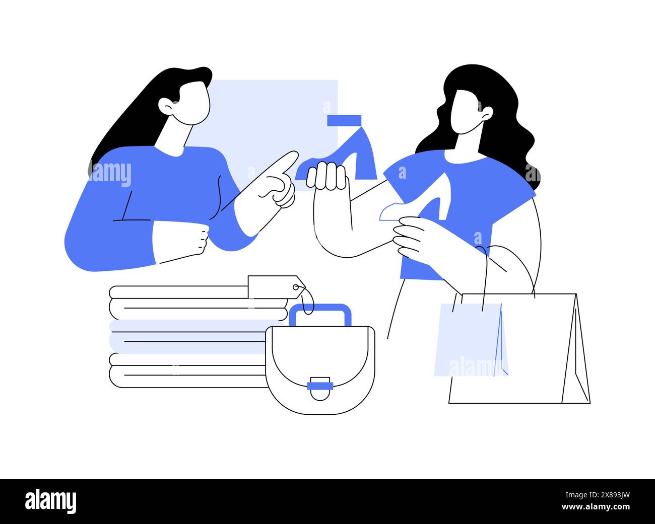 Friends advice on style isolated cartoon vector illustrations Stock ...