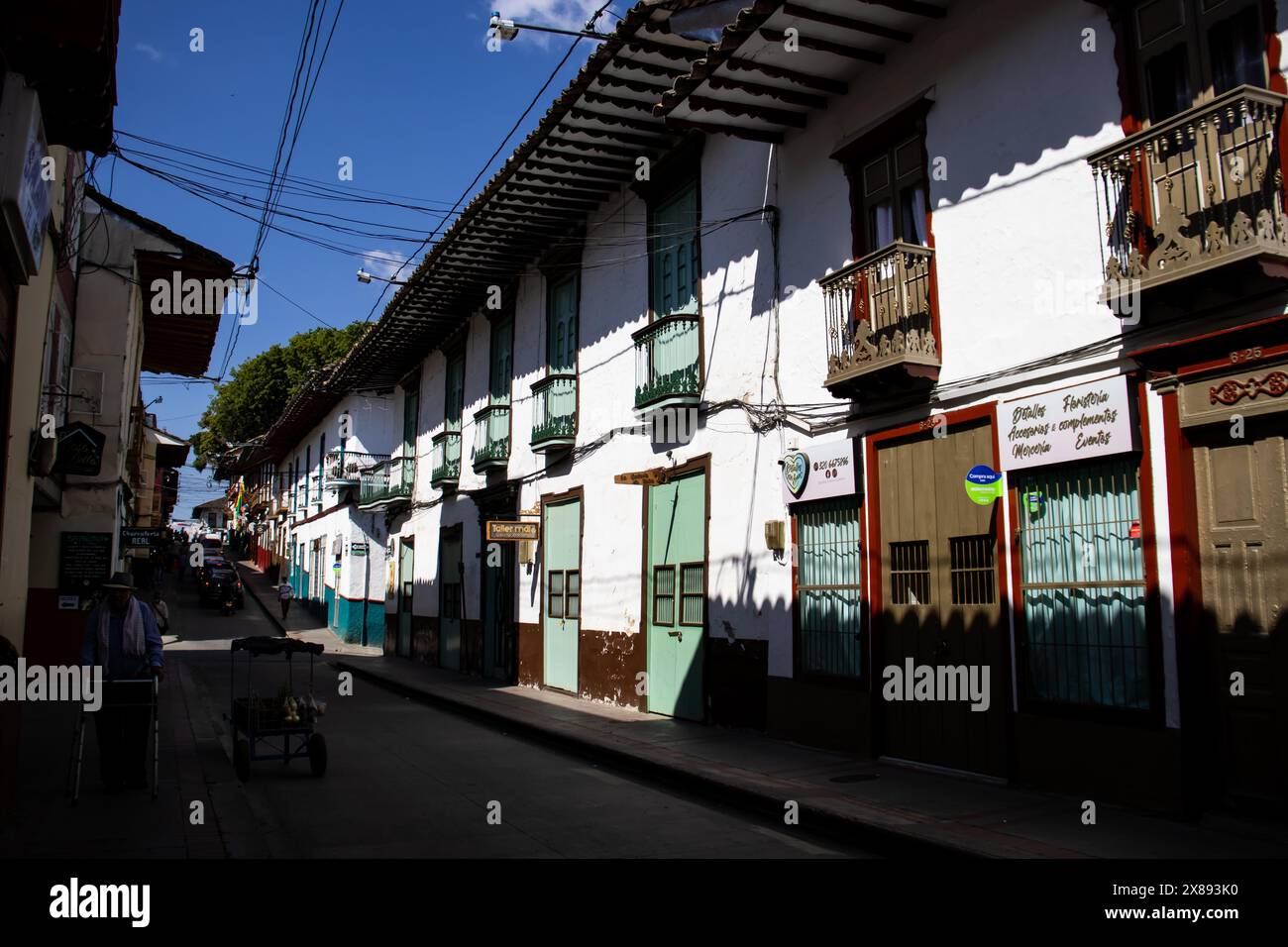 SALAMINA, COLOMBIA - JANUARY 14, 2024: Beautiful streets at the ...