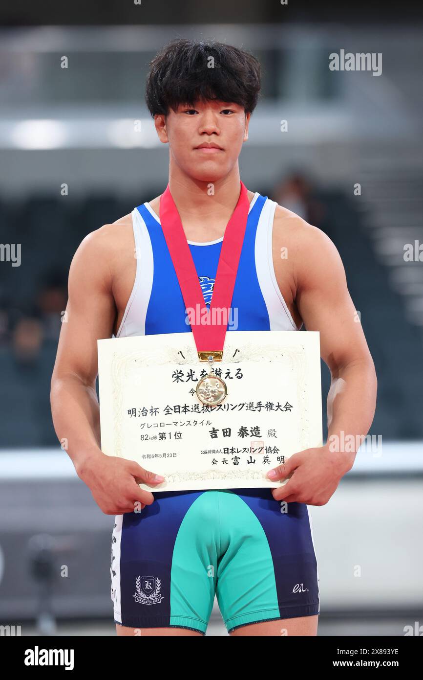 Tokyo, Japan. 23rd May, 2024. Taizo Yoshida Wrestling : Meiji Cup All ...