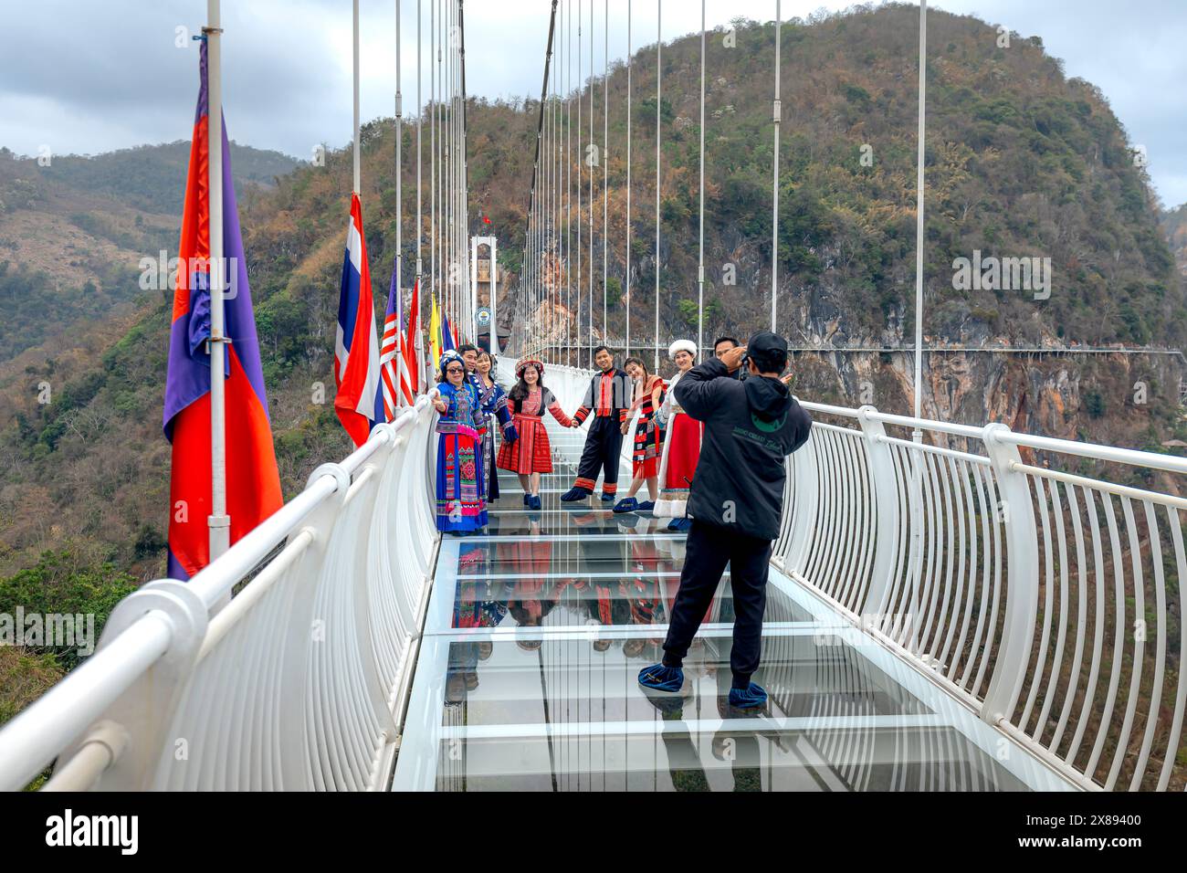 Bach Long Bridge, Moc Chau District, Son La Province, Vietnam - March ...
