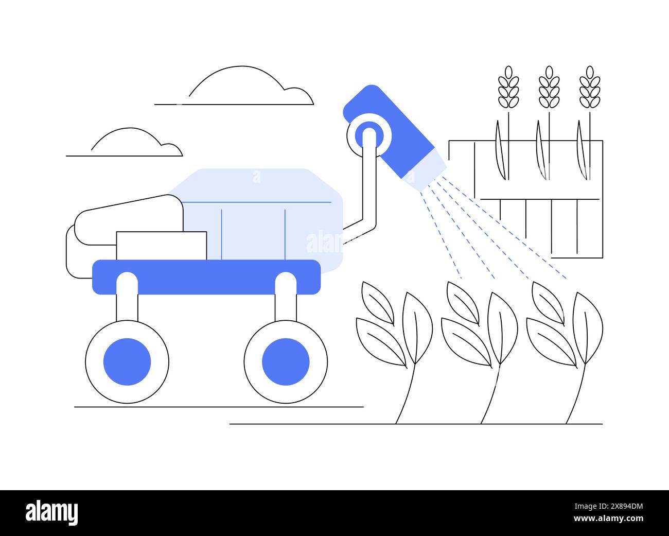 Spraying robot isolated cartoon vector illustrations Stock Vector Image ...