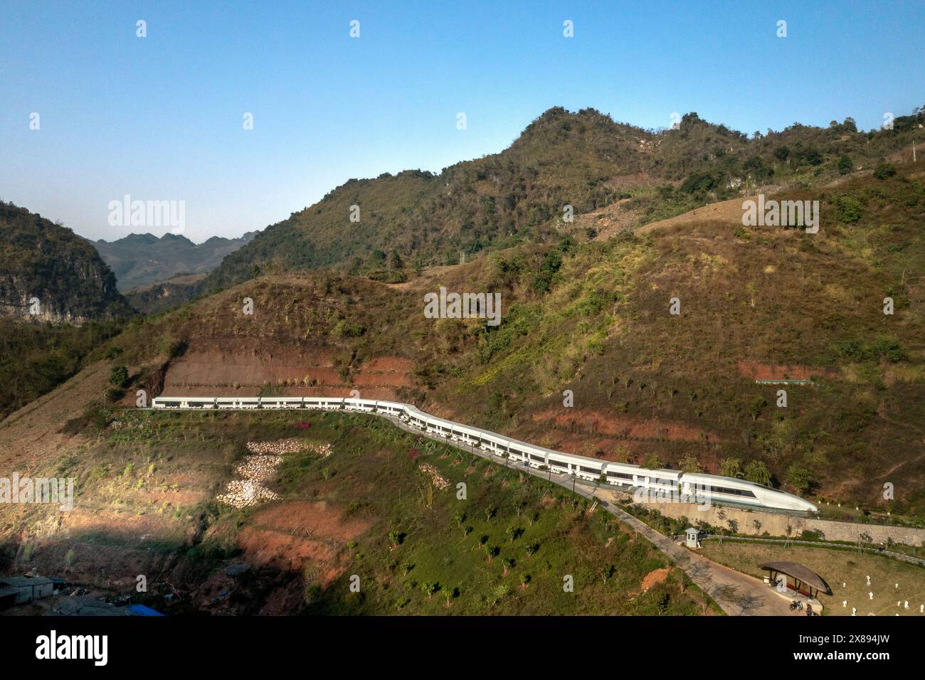 Moc Chau island tourist area, Son La province, Vietnam - February 18 ...