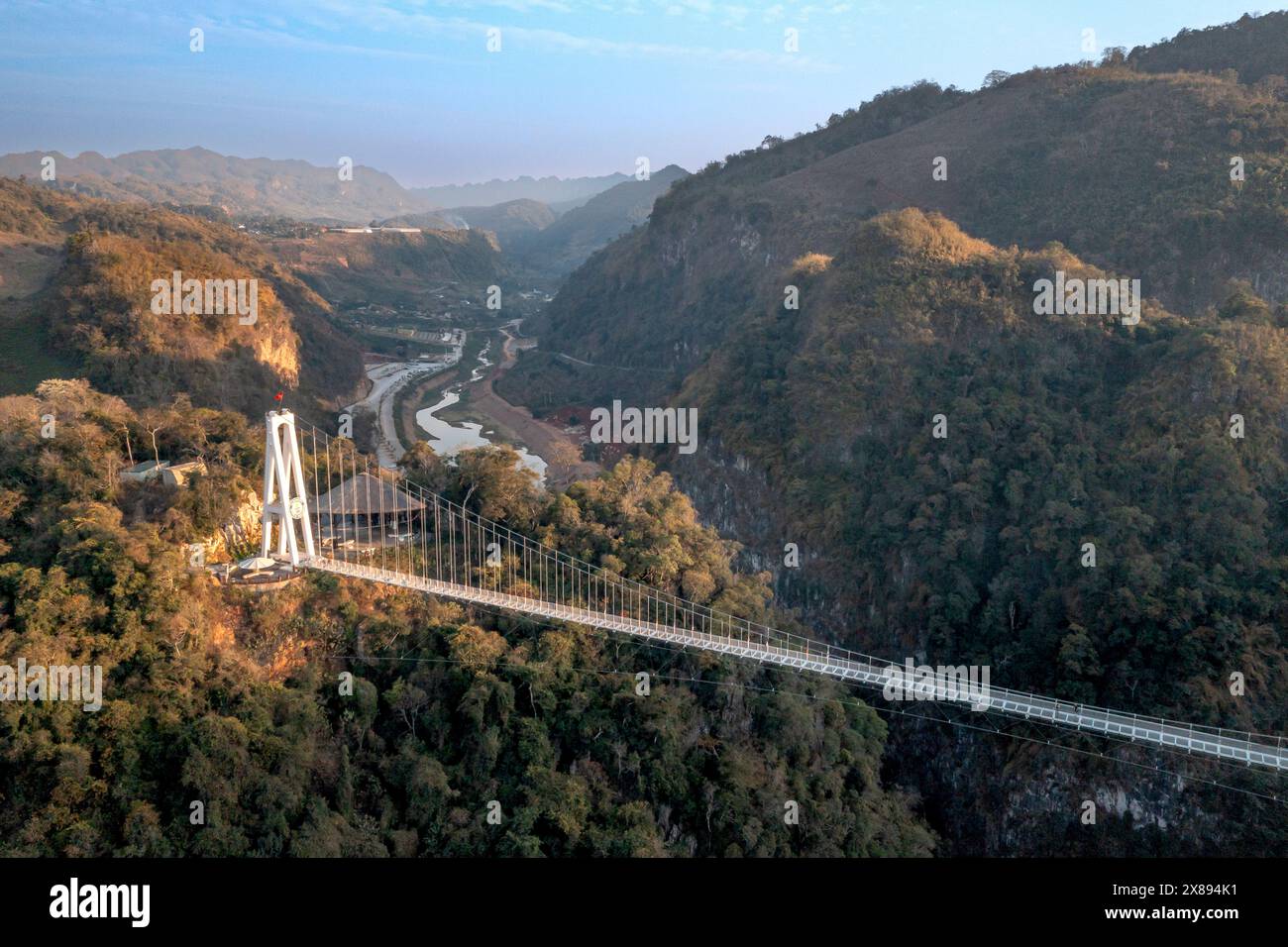 Bach Long Bridge in Moc Chau district, Son La province, Vietnam - March ...