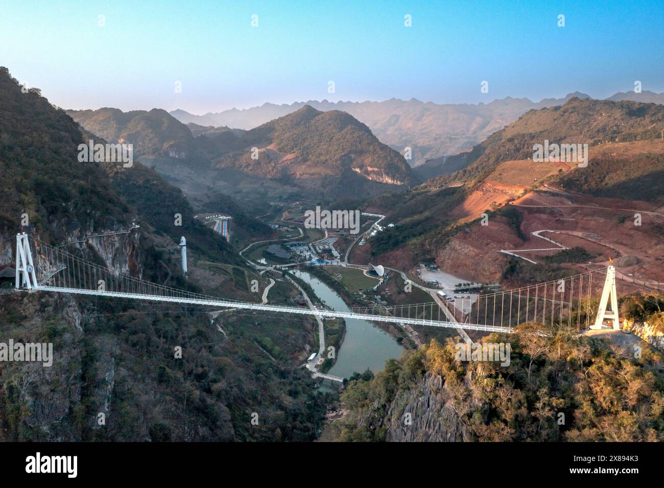 Bach Long Bridge in Moc Chau district, Son La province, Vietnam - March ...