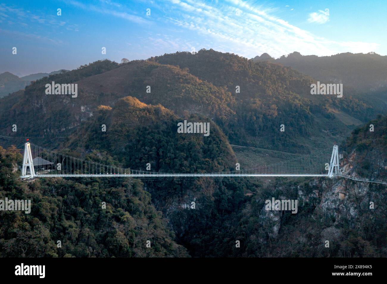 Bach Long Bridge in Moc Chau district, Son La province, Vietnam - March ...