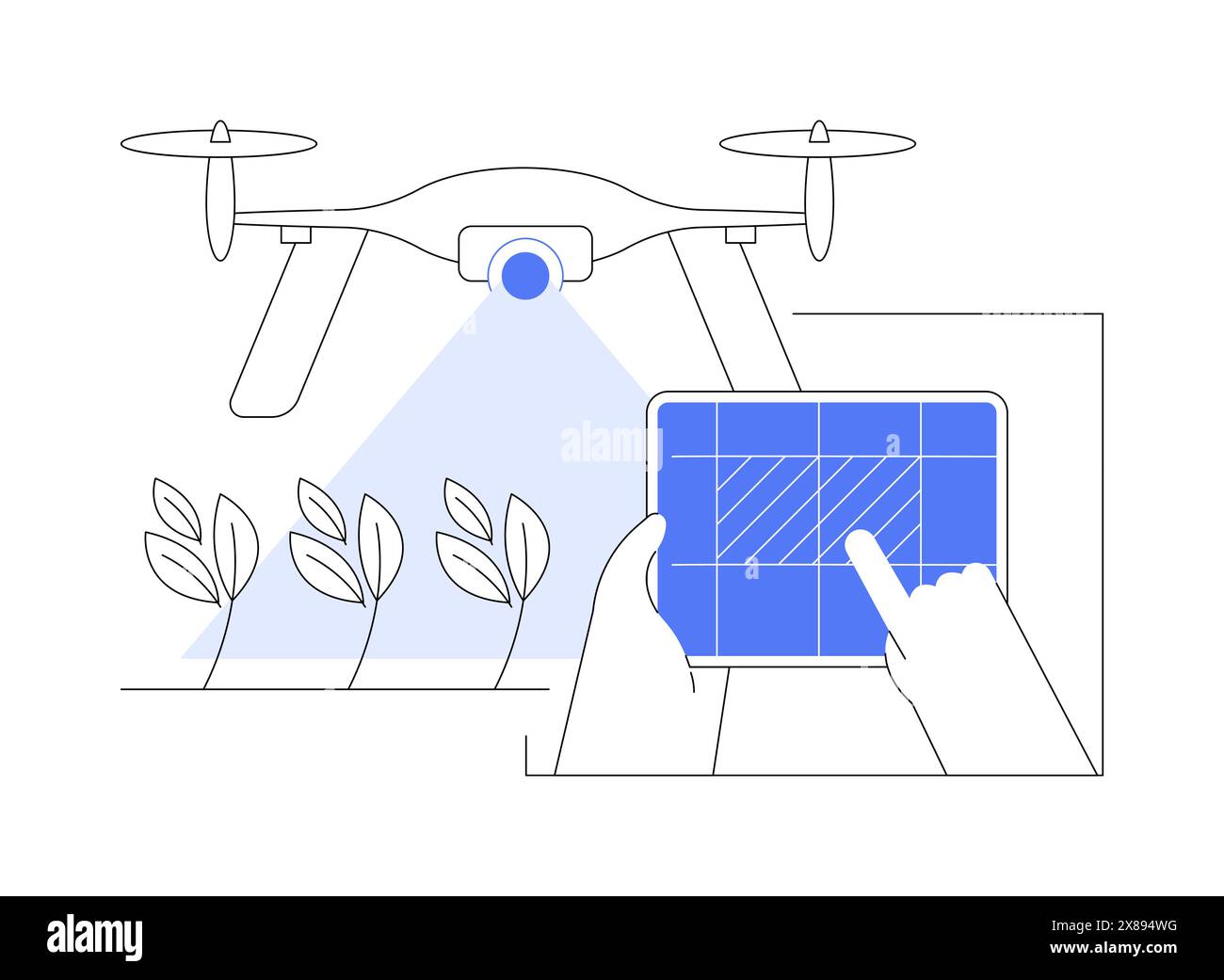 Aerial imagery drones isolated cartoon vector illustrations Stock ...