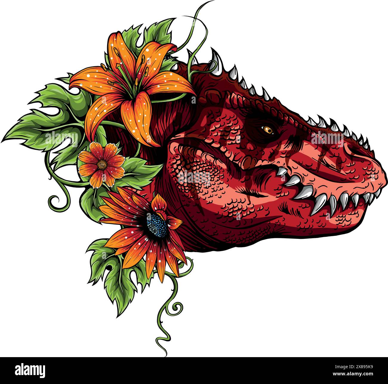 T Rex Head Mascot vector illustration design Stock Vector Image & Art ...