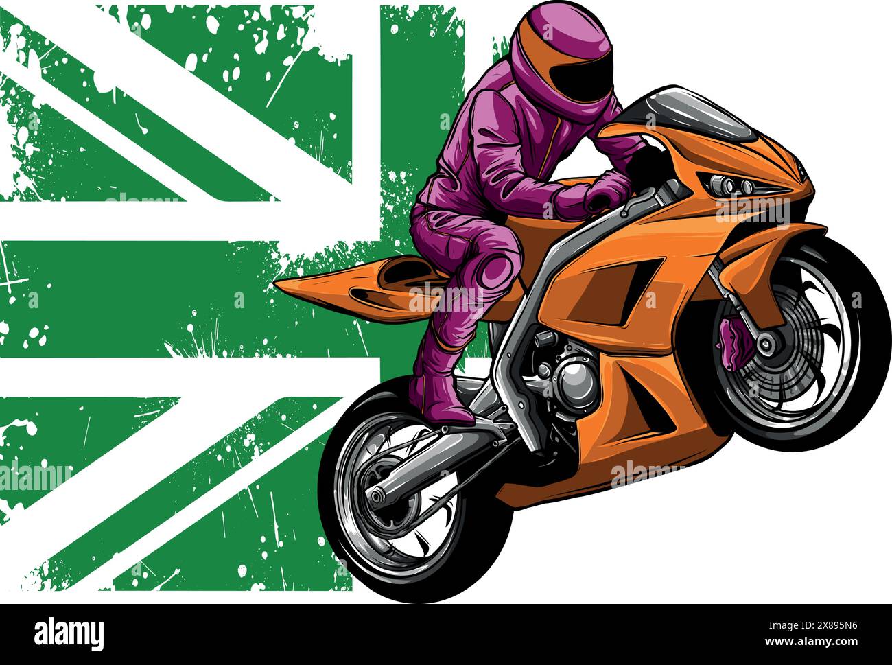 Two man riding motorcycle Stock Vector Images - Alamy