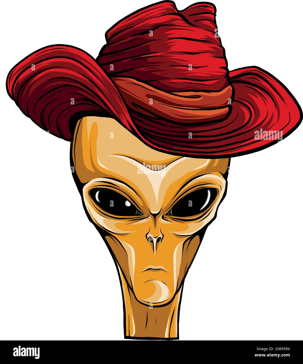 Alien grey head face creepy hi-res stock photography and images - Alamy