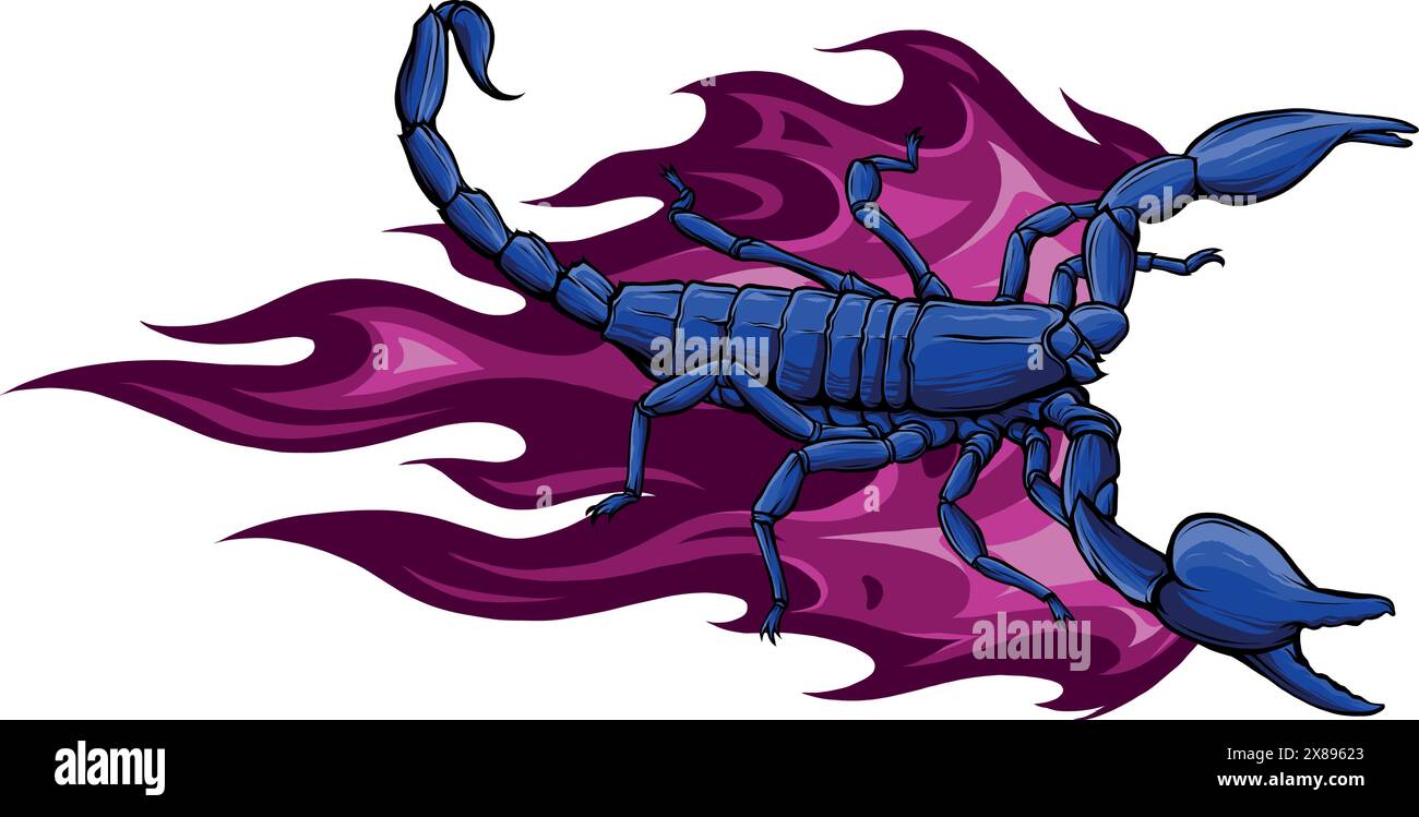 draw colored animal scorpion vector illustration design Stock Vector ...