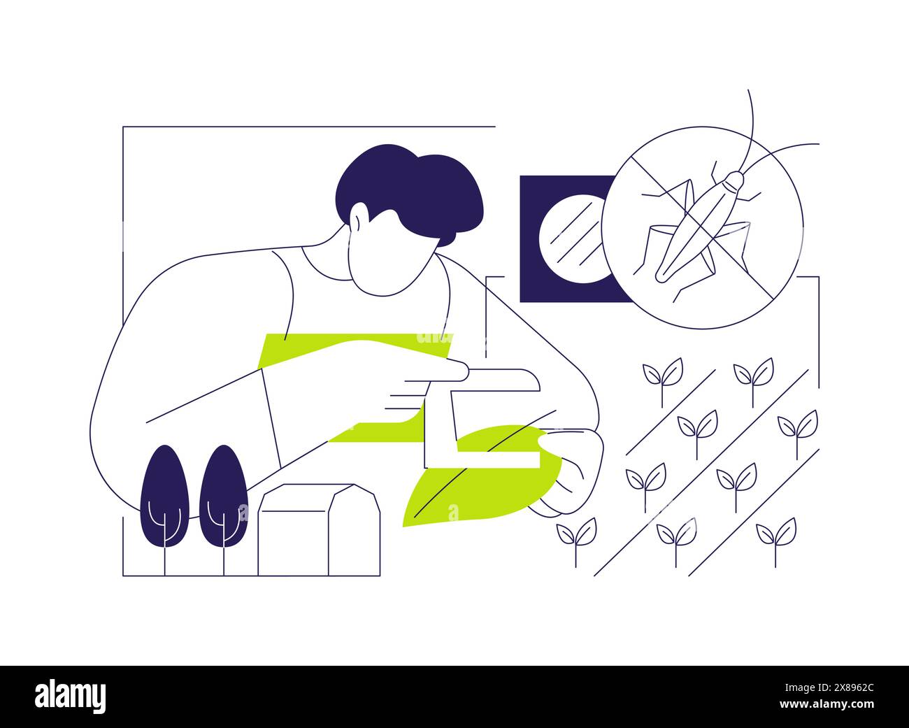 Integrated pest management abstract concept vector illustration Stock ...