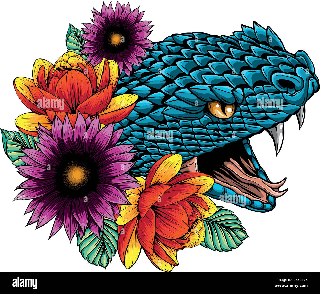 Python snake scary Cut Out Stock Images & Pictures - Alamy