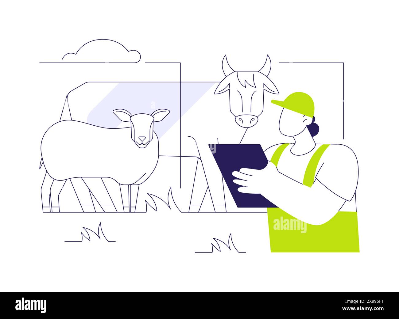 Animal breeding abstract concept vector illustration Stock Vector Image ...