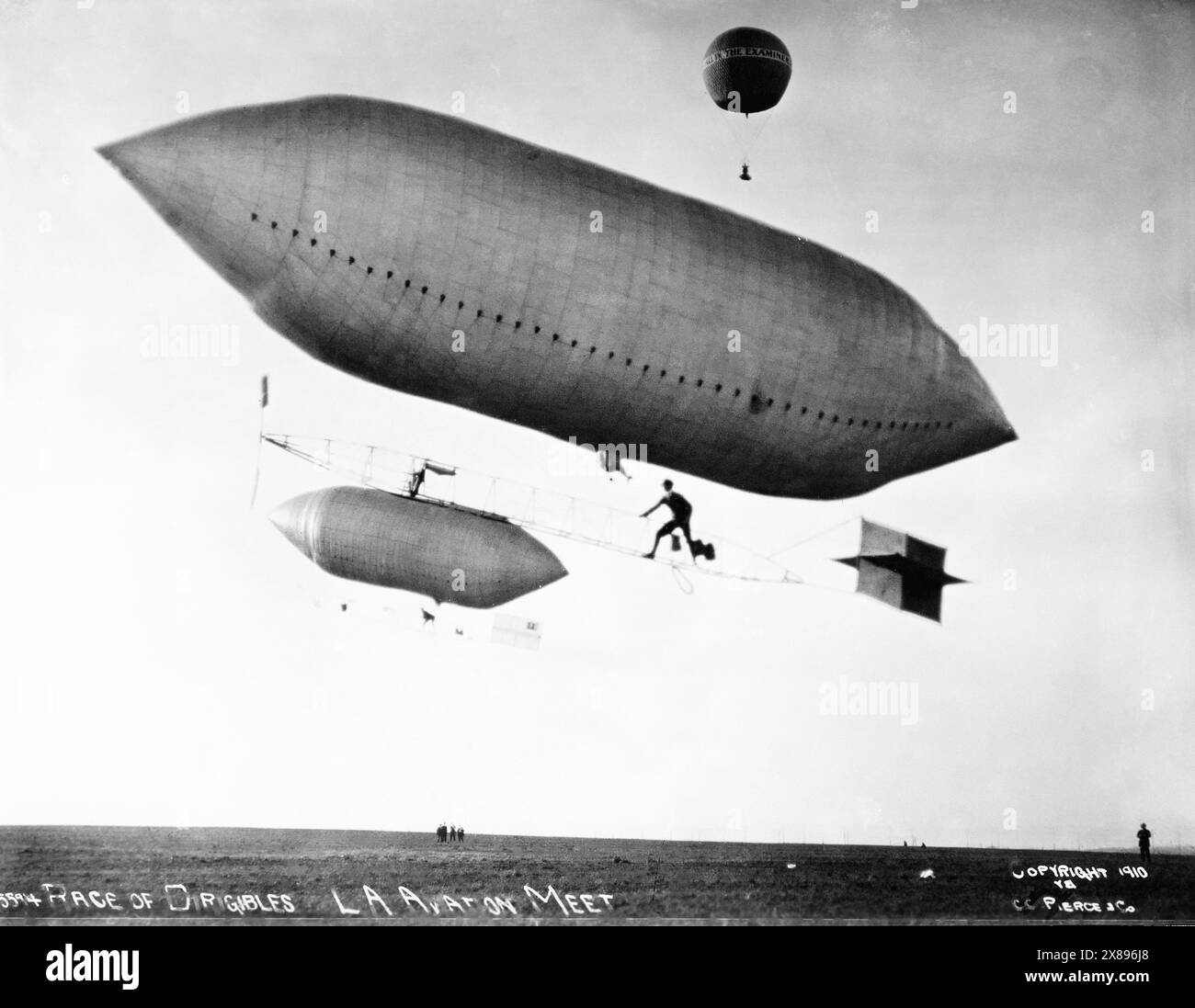 Los Angeles Aviation Meet, Race of Dirigibles, one hot air balloon and ...