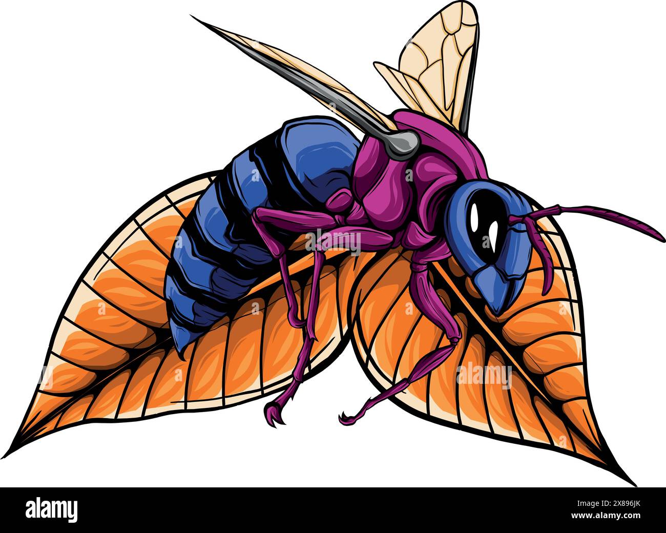 Bumblebee side view Stock Vector Images - Alamy