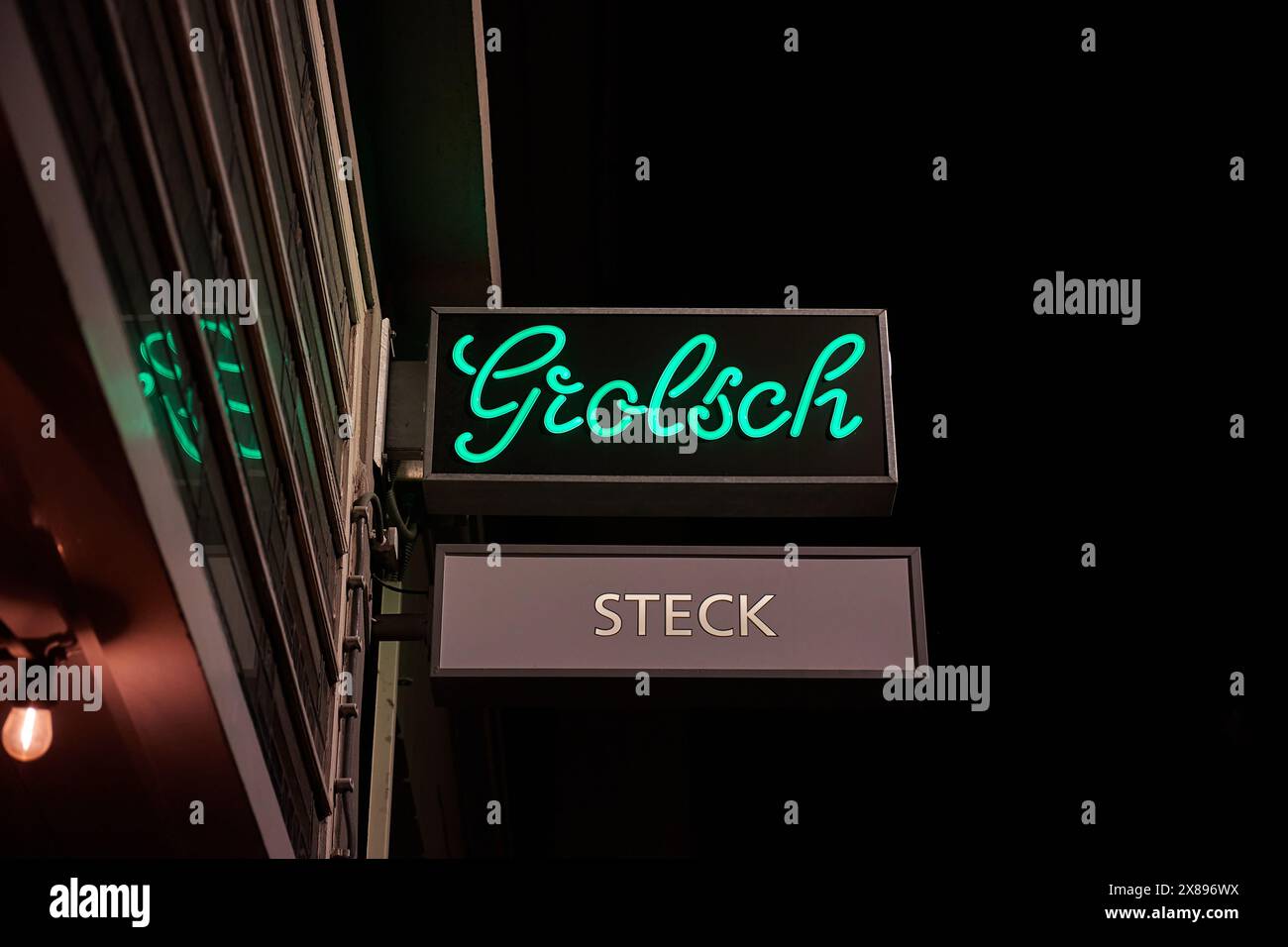 Grolsch beer pub sign Stock Photo - Alamy