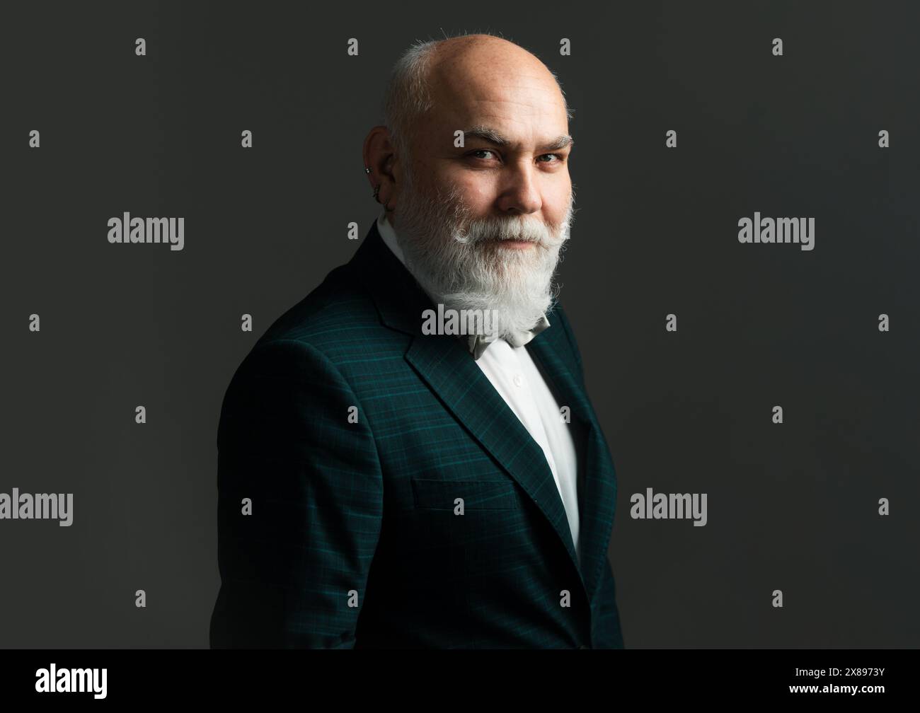 Happy Modern Grandfather or grandpa. Middle aged, old male model Stock ...