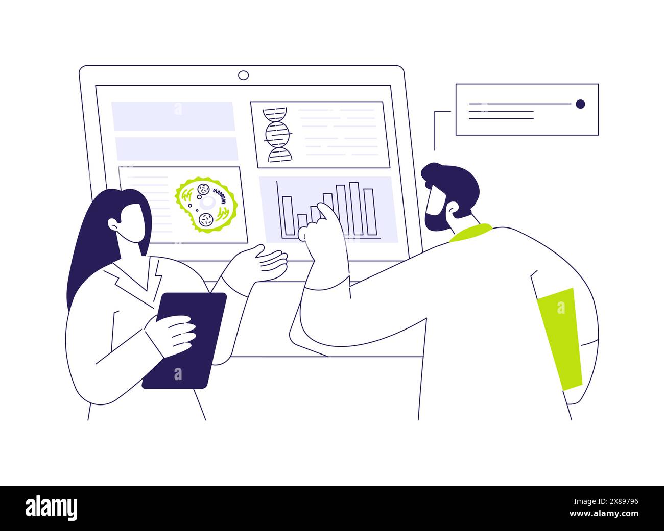 Scientific data collection abstract concept vector illustration Stock ...