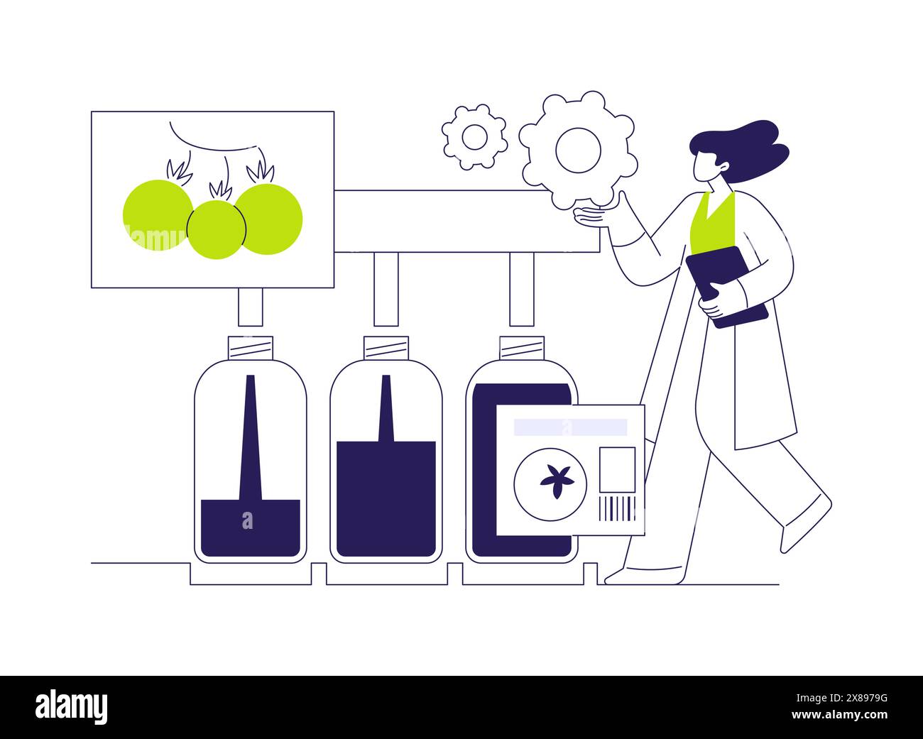 Tomato sauce production abstract concept vector illustration Stock ...