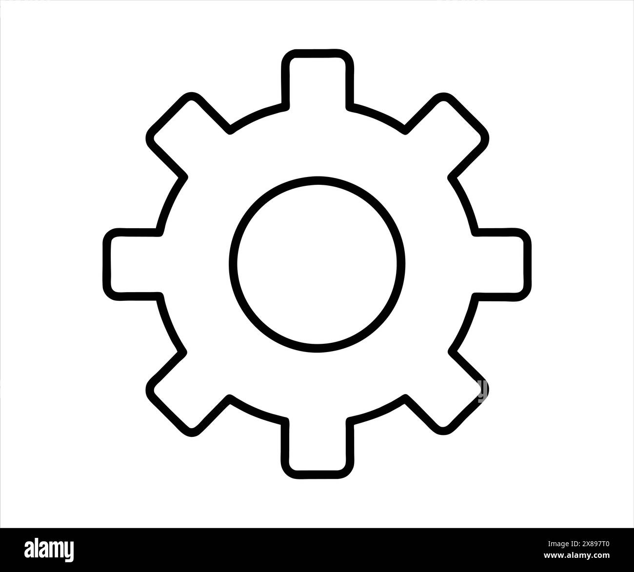 Engineering cog illustration Black and White Stock Photos & Images - Alamy