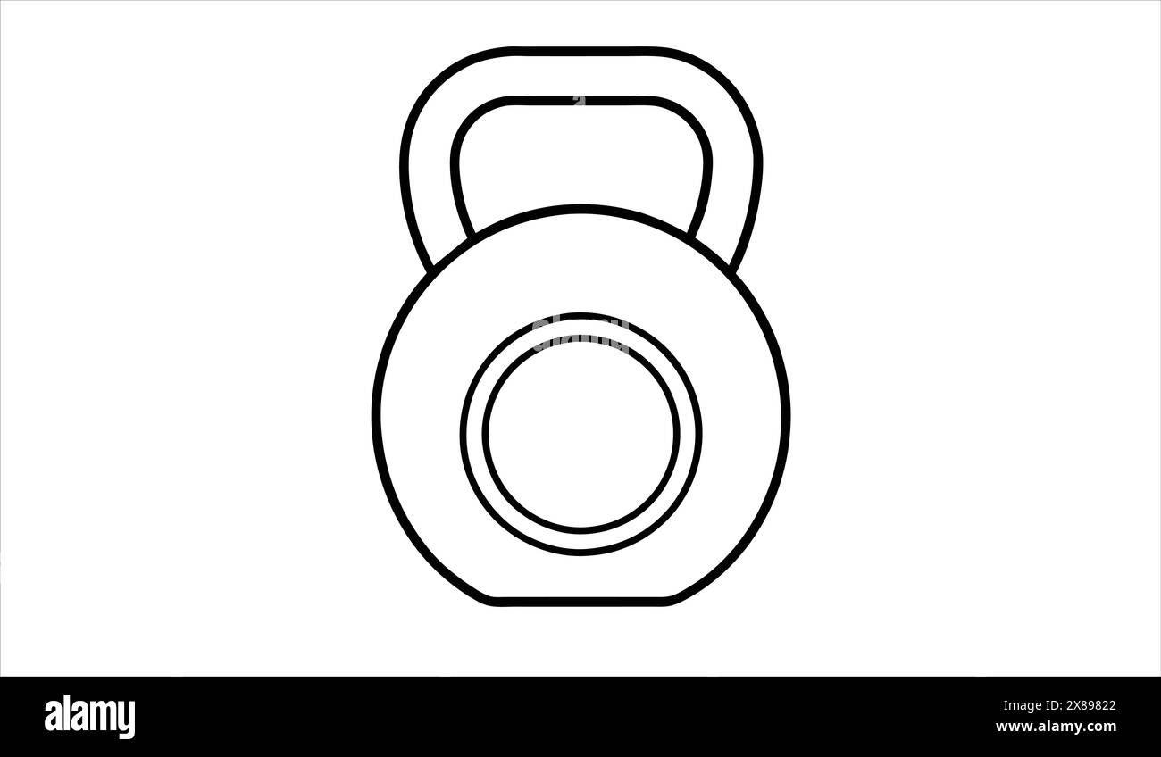 Kettlebell icon. Kettlebell for a sports hall. Vector illustration ...