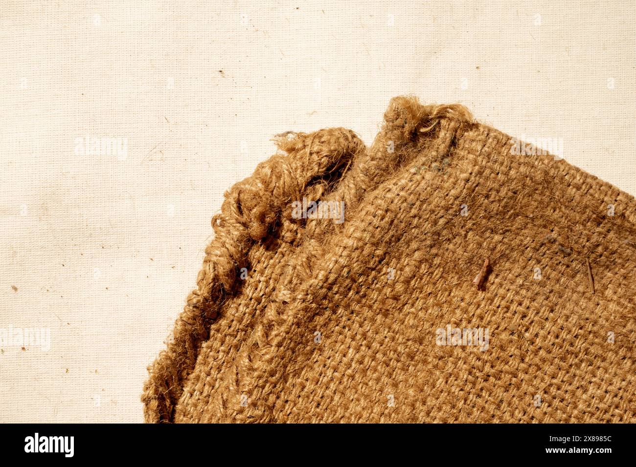 Closeup view of gunny sack texture. Textured background Stock Photo - Alamy