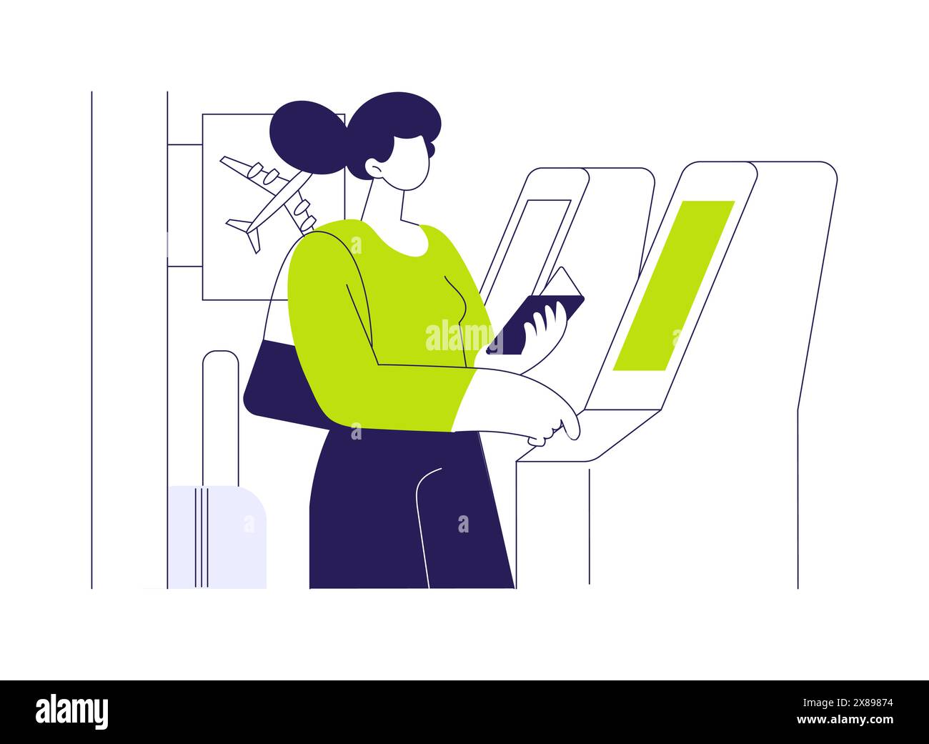 Self-check-in abstract concept vector illustration Stock Vector Image ...