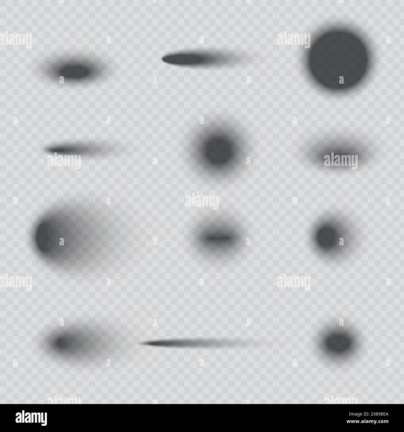 Shadow effect set. Transparent background. Vector illustration ...