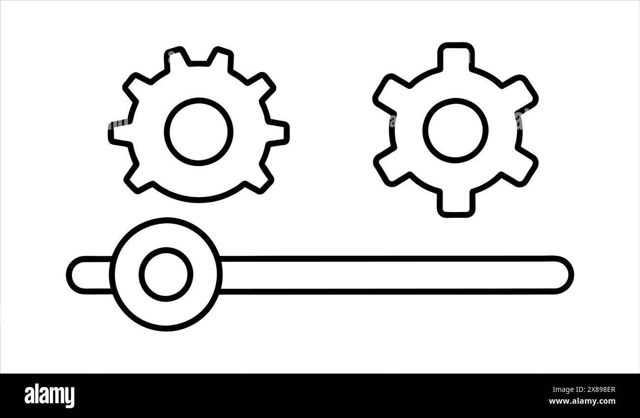Setting icon. Tools, cog, gear sign. Vector illustration. Editable ...