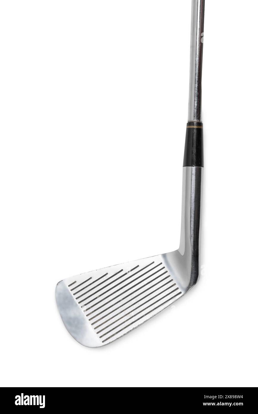Closeup view of golf club isolated over white background Stock Photo ...