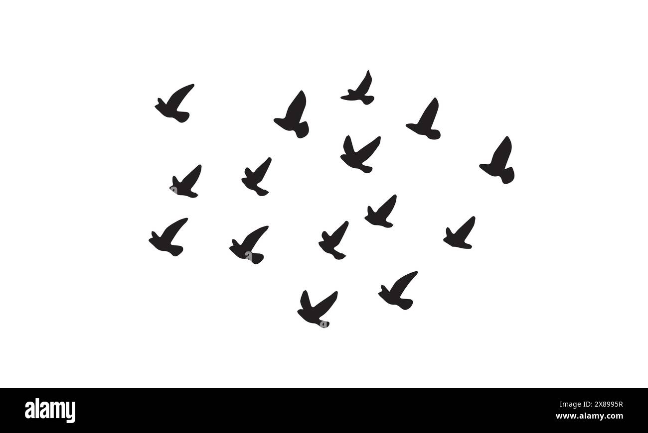Flying Birds Vector And Illustration Stock Vector Image & Art - Alamy