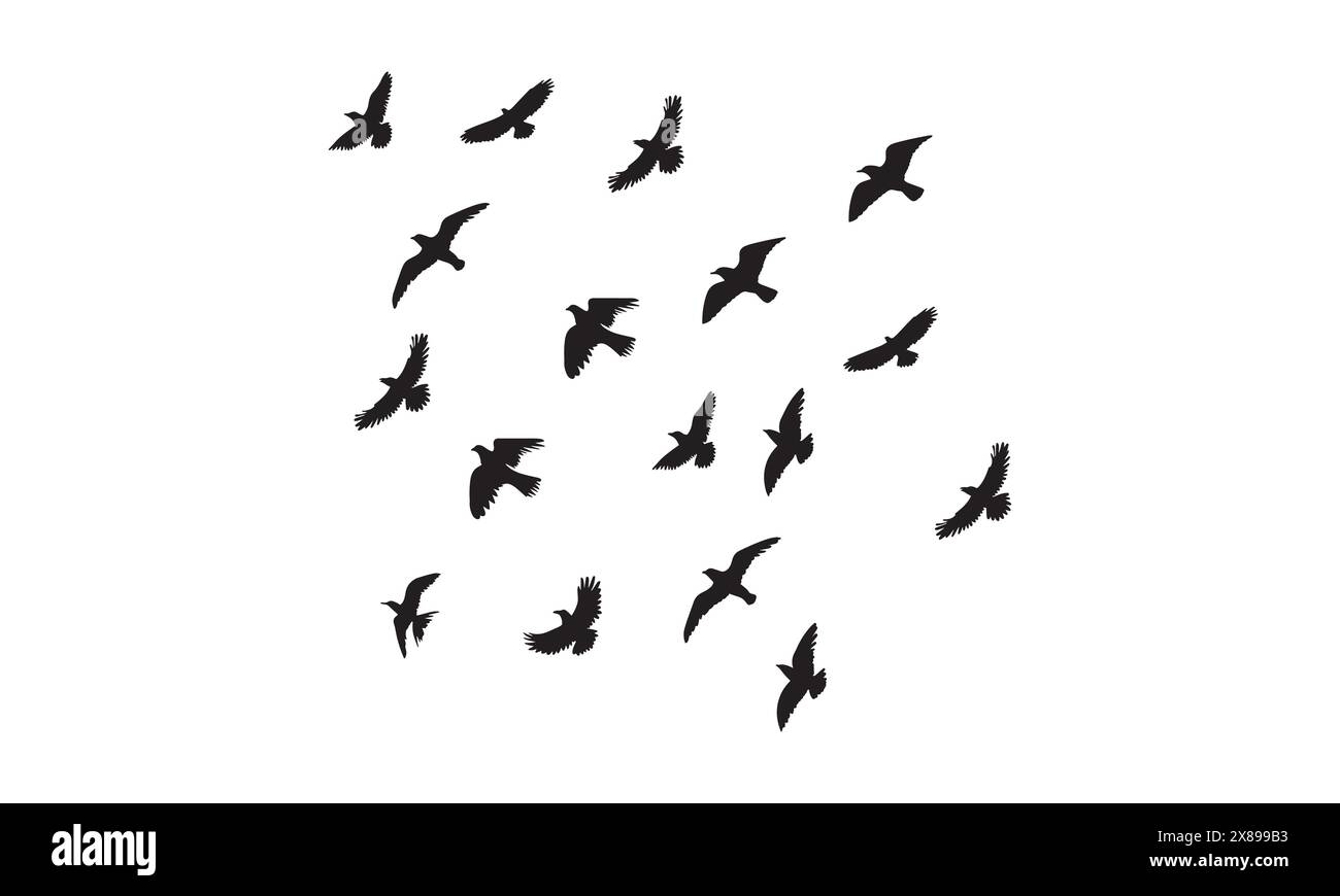 Birds flying flock of birds Stock Vector Images - Alamy