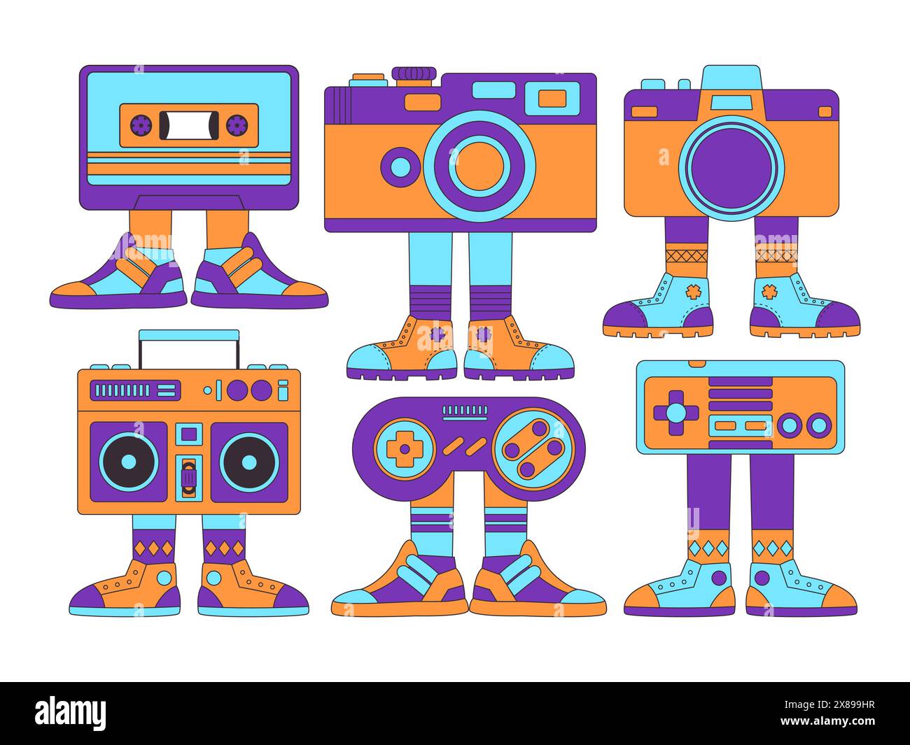 leg foot wear shoes with camera tape recorder and video game controller ...