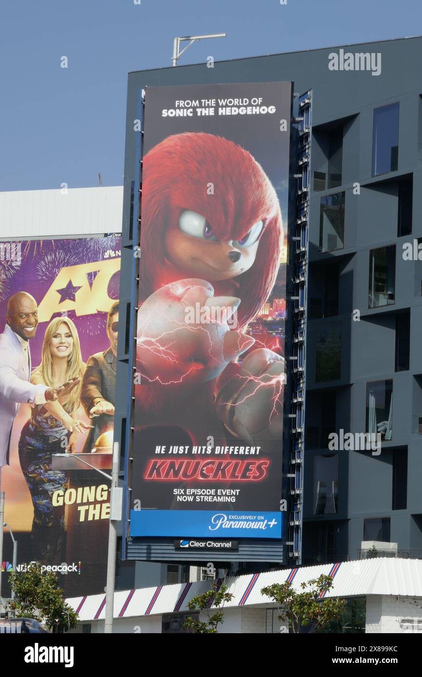 Los Angeles, California, USA 22nd May 2024 Knuckles Sonic the Hedgehog ...