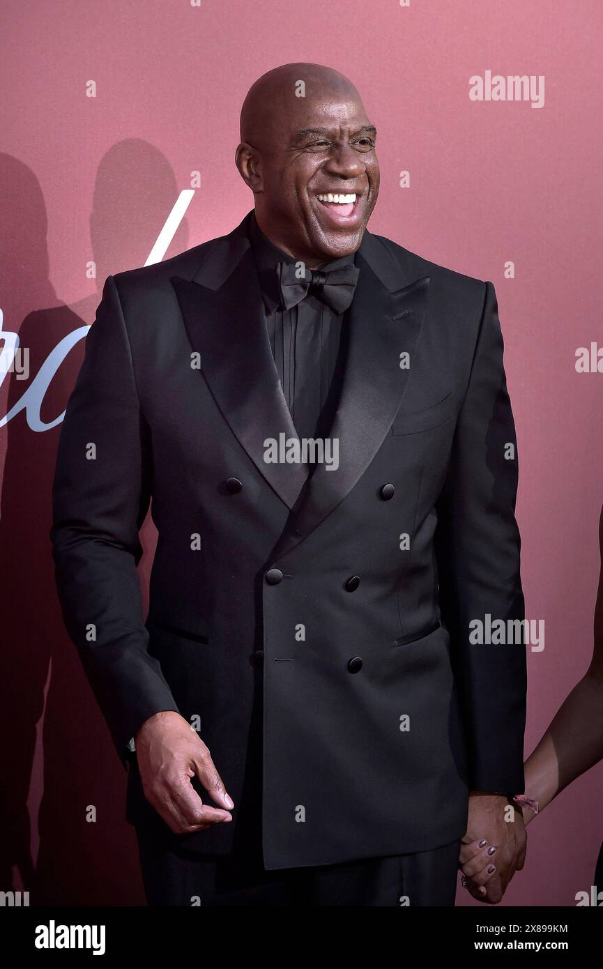 Cannes, France. 23rd May, 2024. Magic Johnson arrives on the red carpet ...
