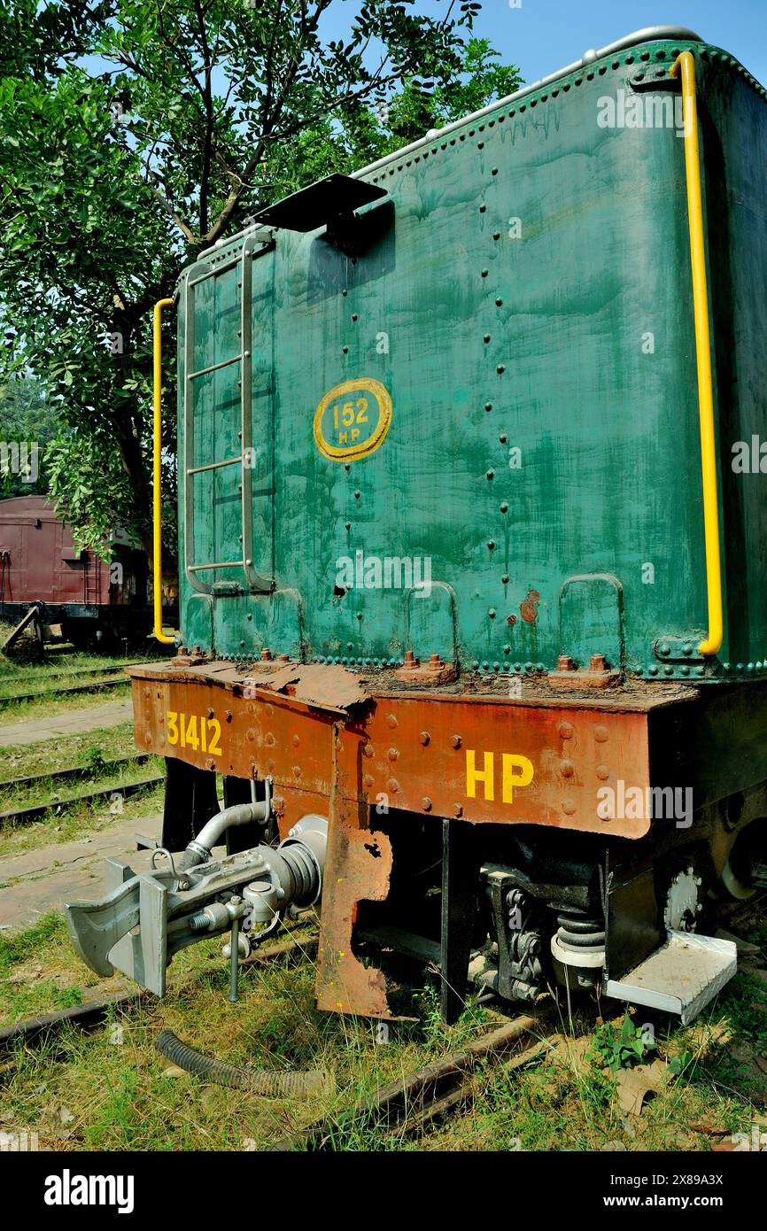 Railway engine displayed at the National Rail Museum, New Delhi, India ...