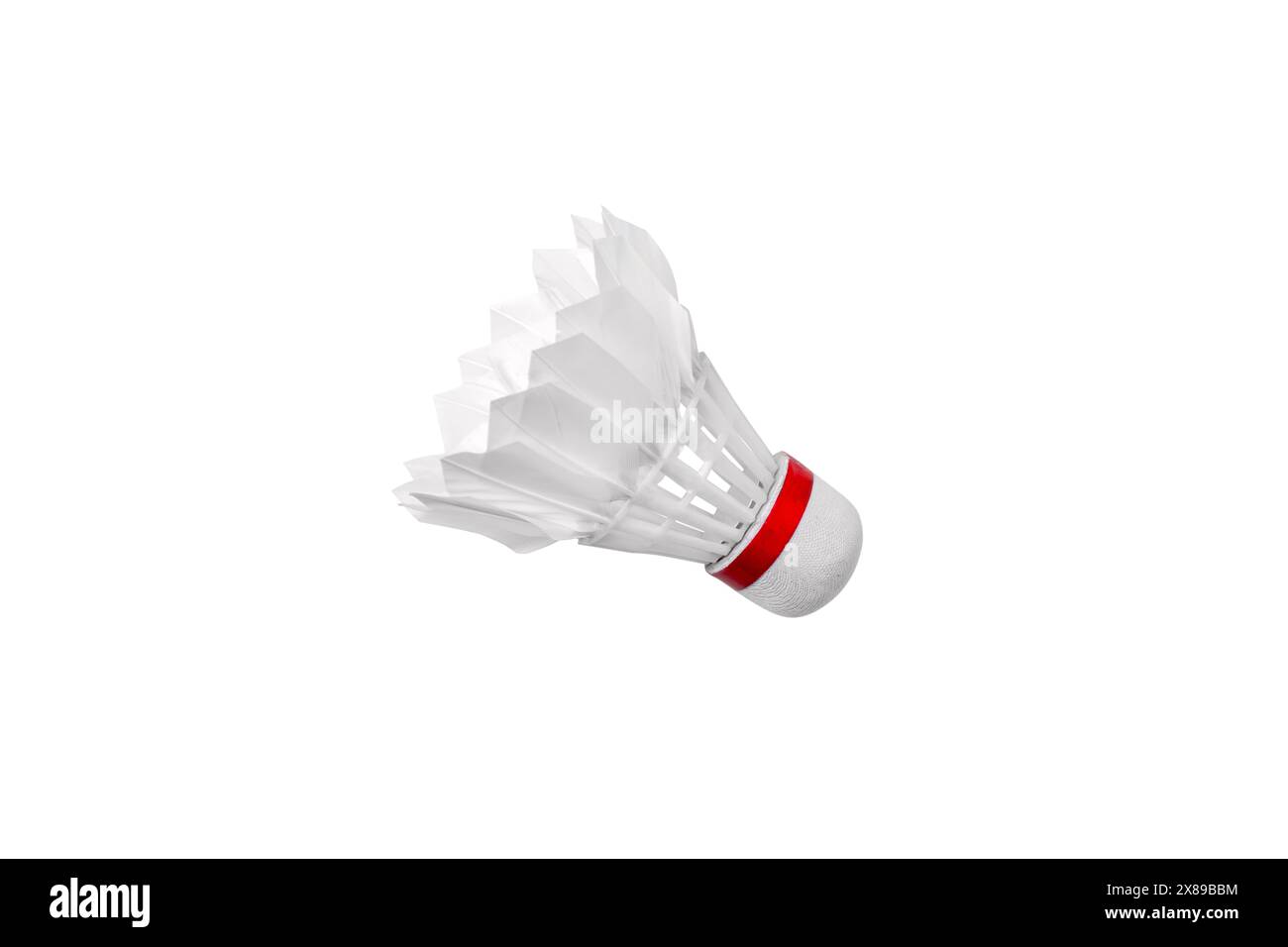 Highquality image of a single badminton shuttlecock, featuring white ...
