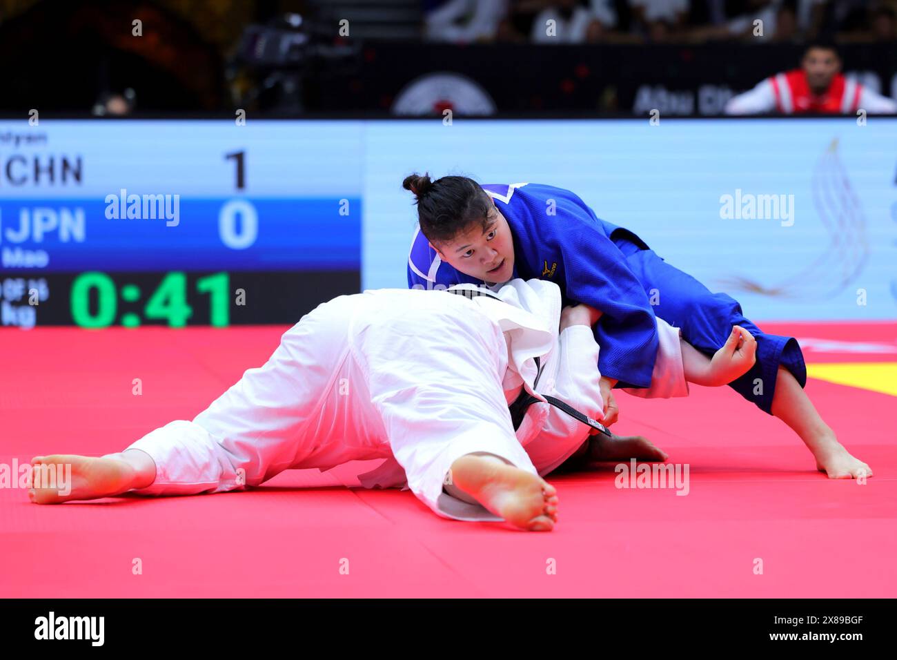 (Top-Bottom) Mao Arai (JPN), Shiyan Xu (CHN), MAY 23, 2024 -Judo : World Judo Championships Abu ...