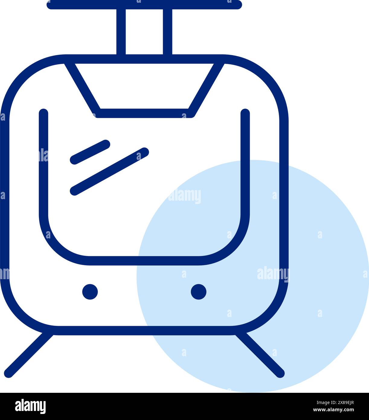 Tram car on rails. Public transportation icon. Pixel perfect, editable ...