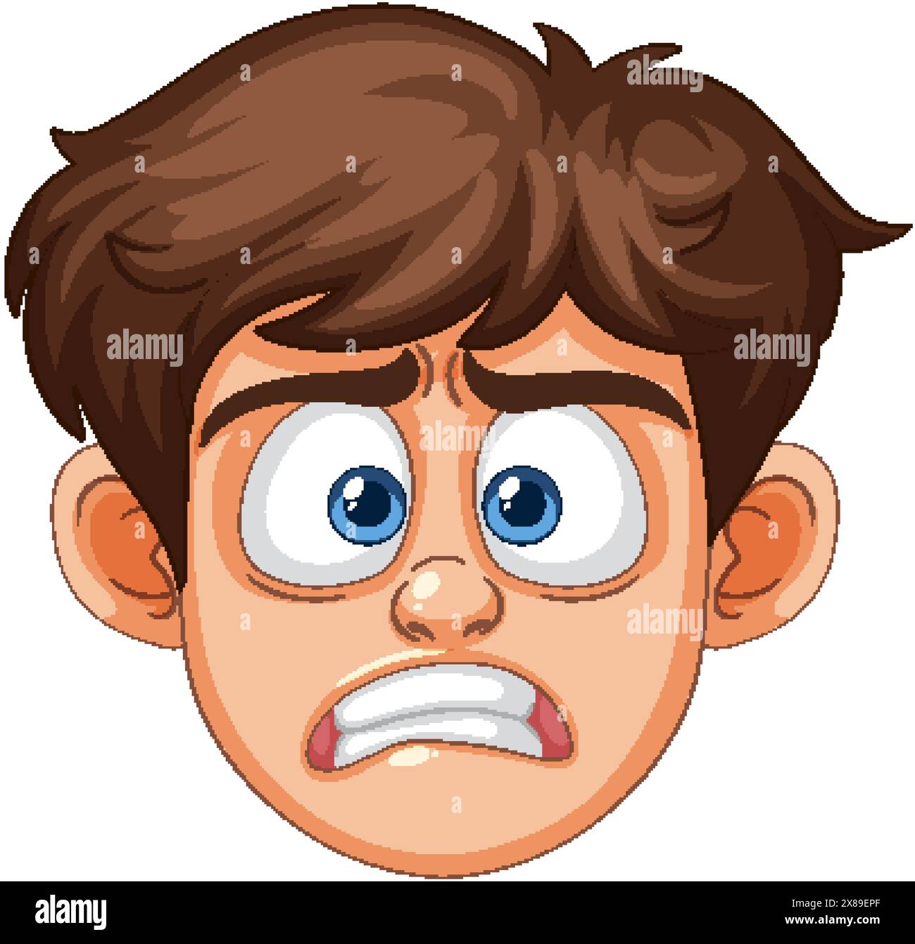 Wide-eyed cartoon character with shocked expression Stock Vector Image ...