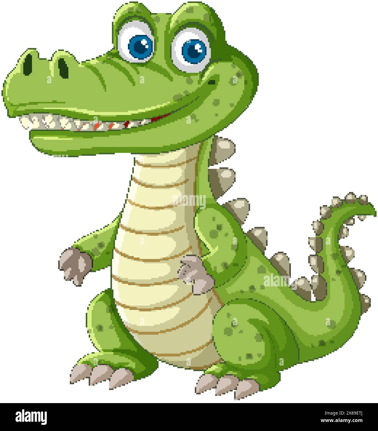 Smiling green crocodile with big blue eyes Stock Vector Image & Art - Alamy