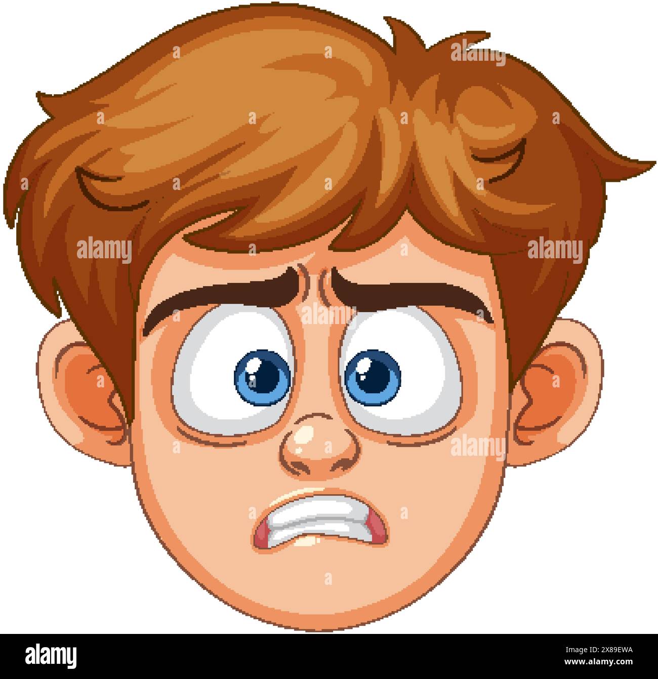 Wide-eyed cartoon character with a shocked expression Stock Vector Image & Art - Alamy